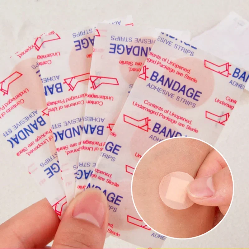 New 100Pcs Mini Waterproof Wounds Patch Adhesive Plaster Bandage Round ...