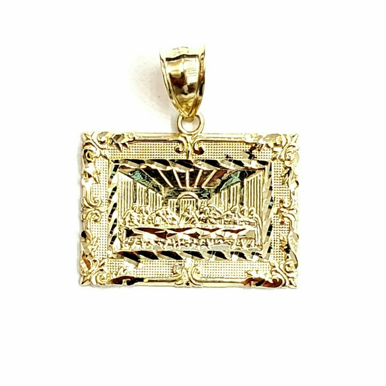 New 10k yellow gold last supper pendant charm fine gift religions ...