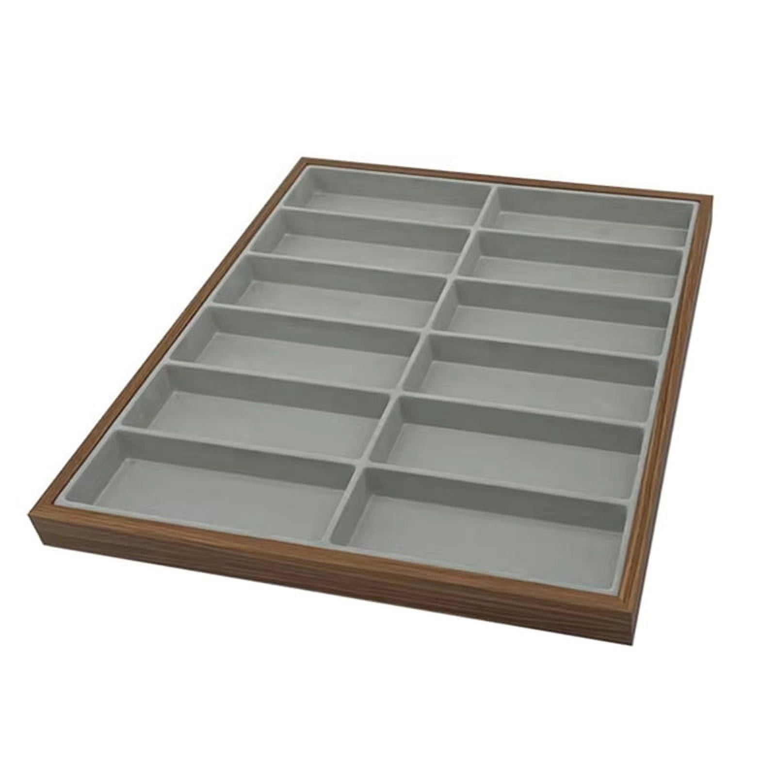 New 12 Grids Walnut Wooden Glasses Storage Rack Sunglasses Display Tray ...