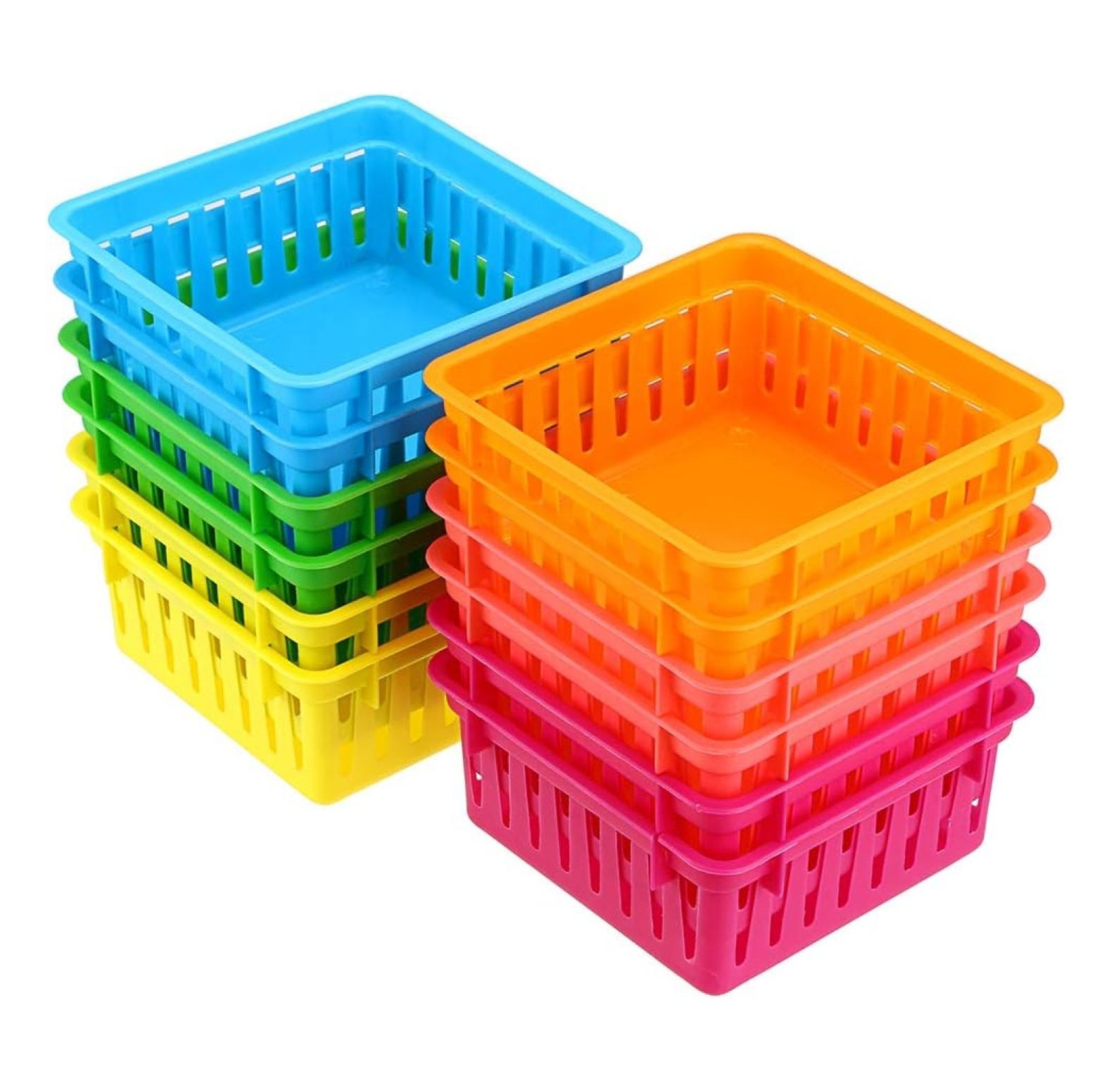 New 12 Pack 6 Colors Pencil Basket Stationery Pencil Organizer Crayon ...