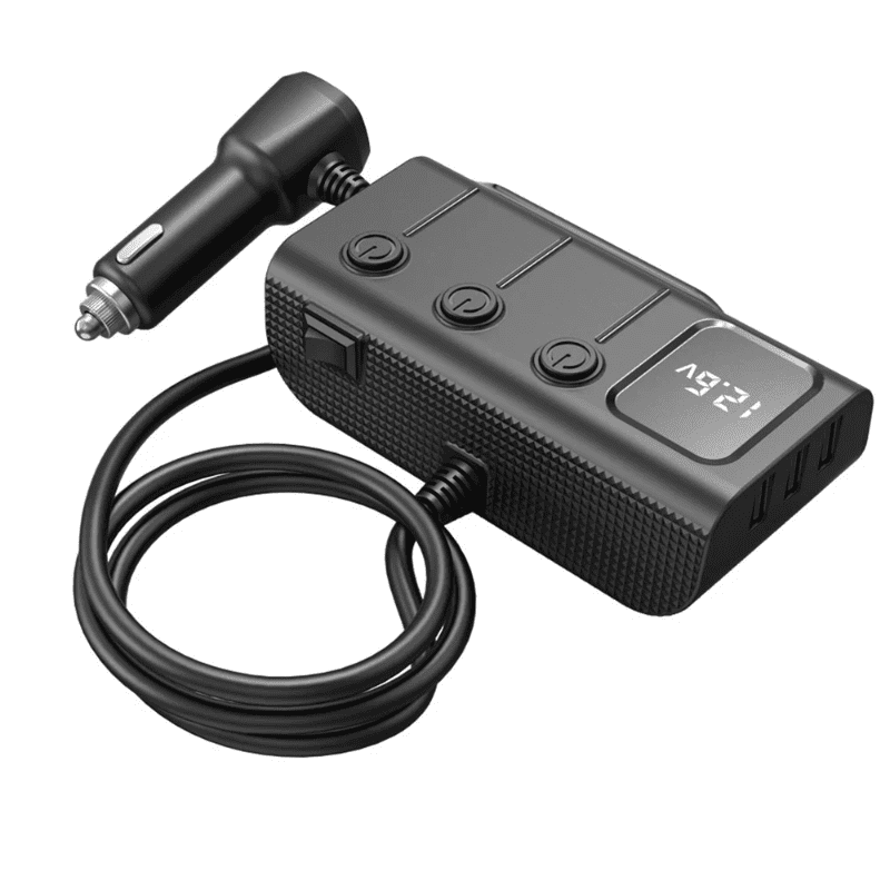 New 120W 3 in 1 three USB Socket Car Cigarette Lighter Adapte 12V 24V ...