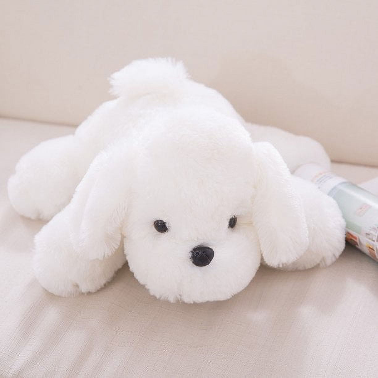 New 13.8" White Dog Stuffed Animals Plush Pillow Toys Stuffed Dog ...