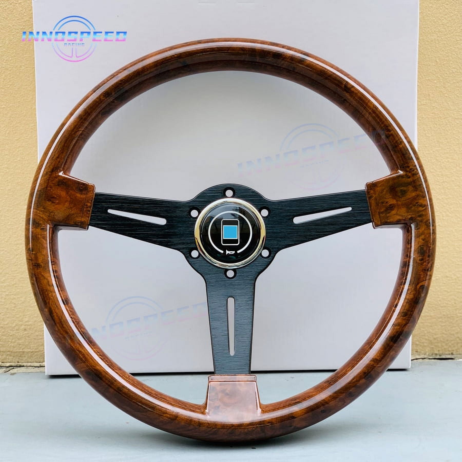 New 14inch Classic Wooden Steering Wheel Vintage JDM ND Sport Wood ...