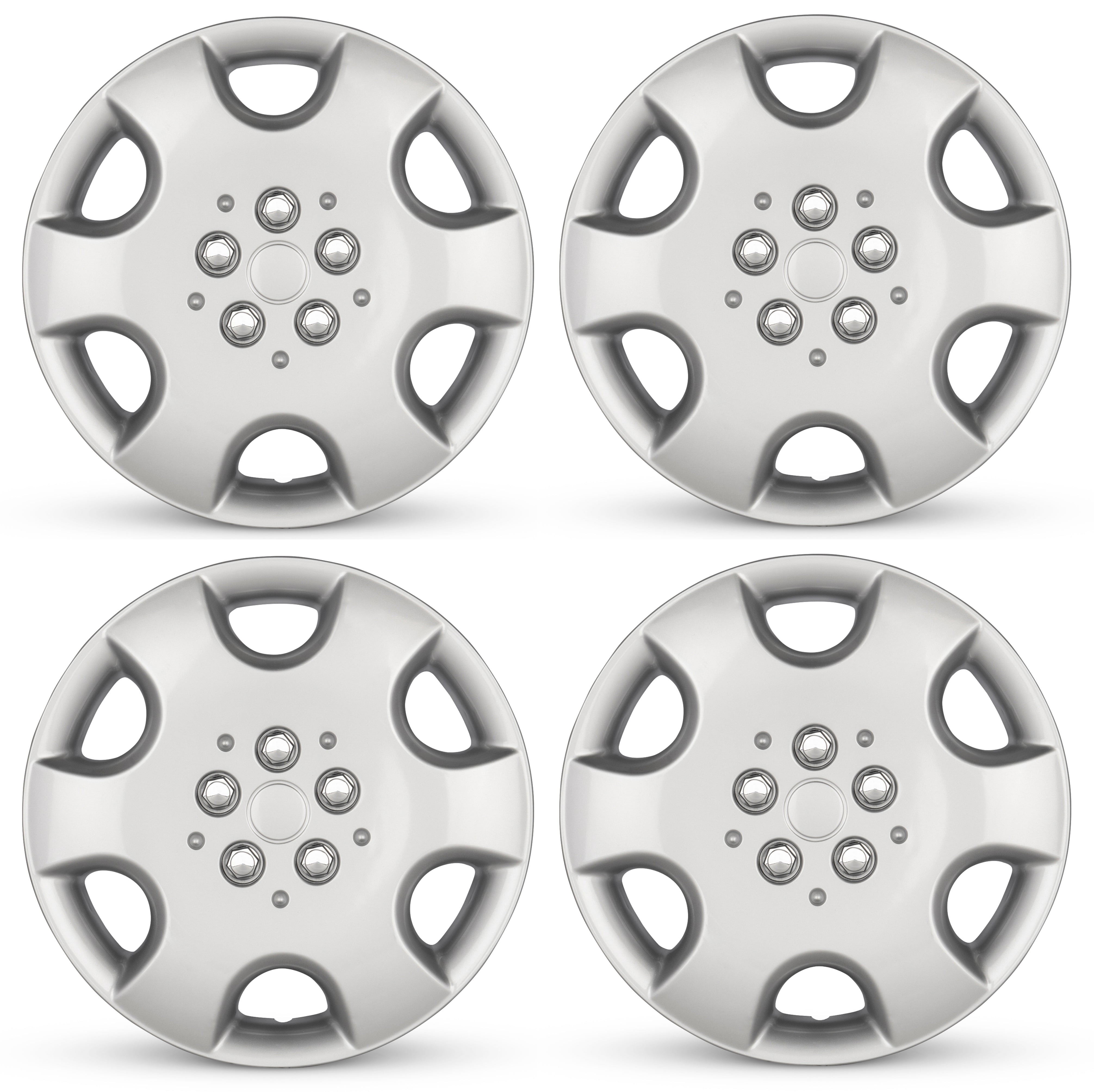 New 15 Inch Hubcaps For 2003-2010 Chrysler PT Cruiser - Set of 4 Silver ...