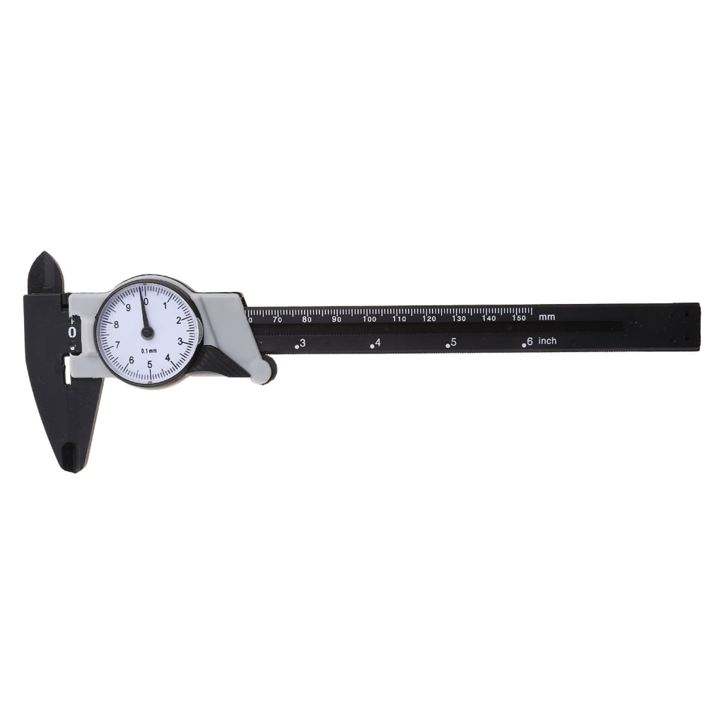 New 150mm 6inch Dial Caliper Plastic Vernier Caliper 4 Way Gauge ...