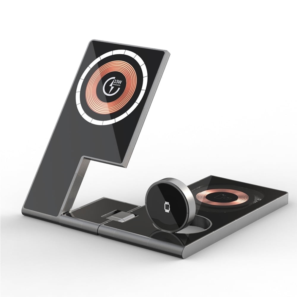 4 in 1 15W Magsafe Magnetic Transparent Wireless Charger - Foldable ...