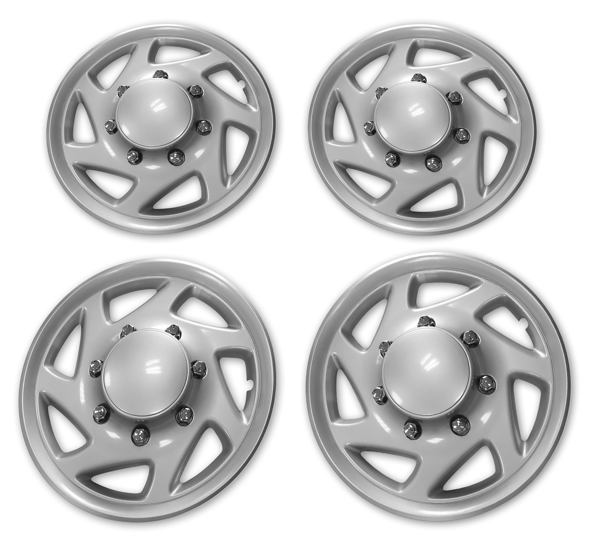 New 16 Inch Hubcaps For 1995-2011 Ford E350 - Set of 4 Silver - Wheel ...