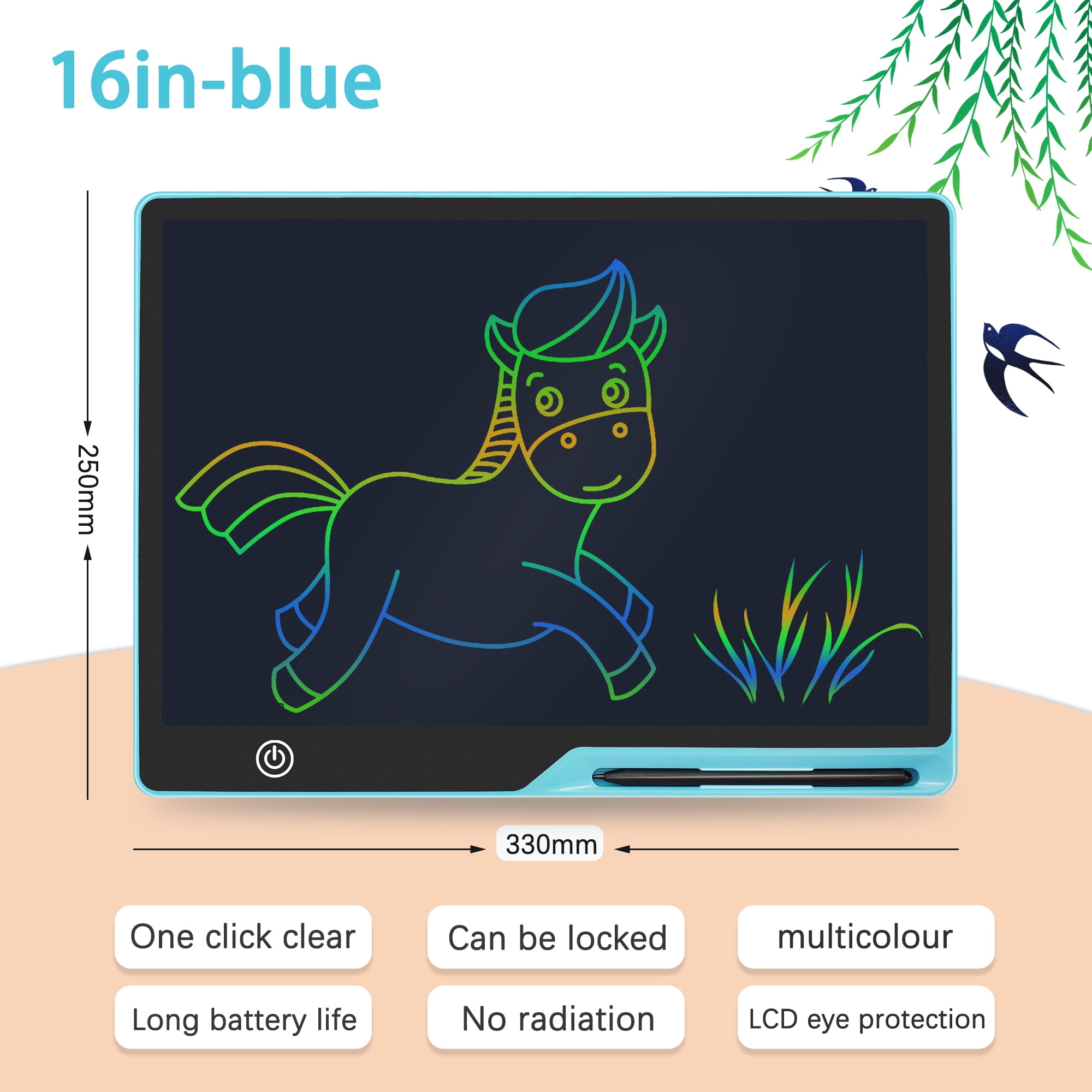 16-Inch LCD Writing Tablet, Large Screen Rechargeable Board - Walmart.com