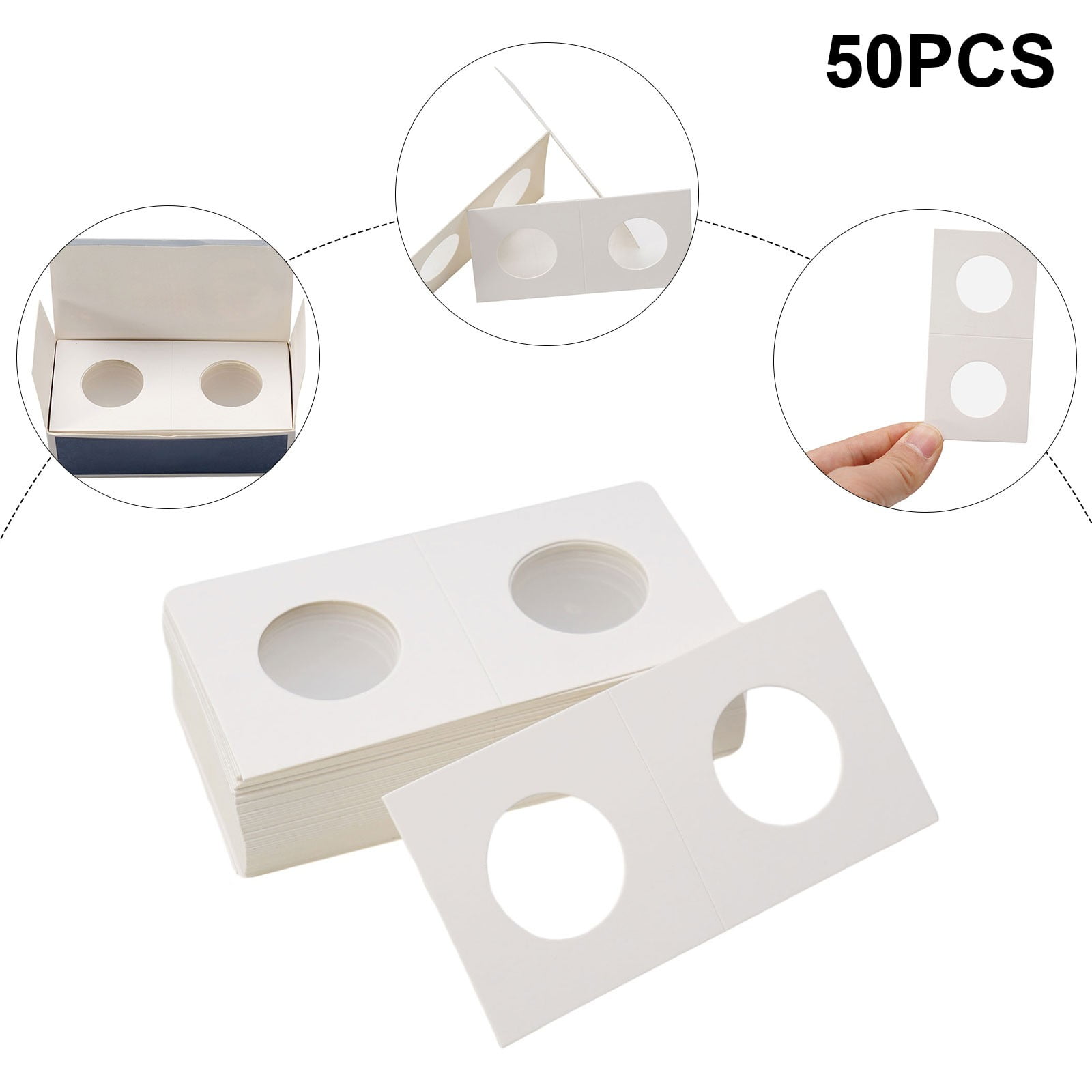 New 17.5-40mm Cardboard Coin Holder Coin Collection Cardboard New ...