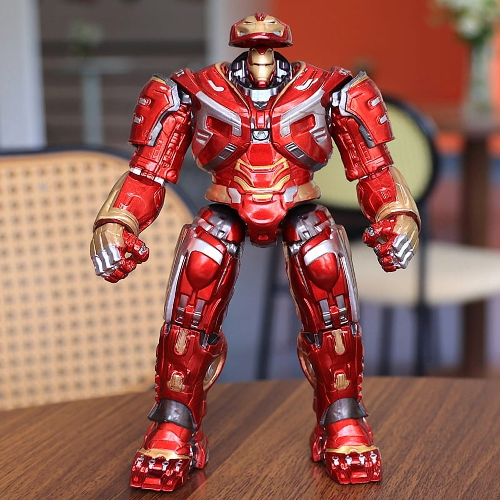 New 17cm Avengers Iron Man Mk44 Hulkbuster Action Figures Mech Iron Man Knuckle Movable Toy ...