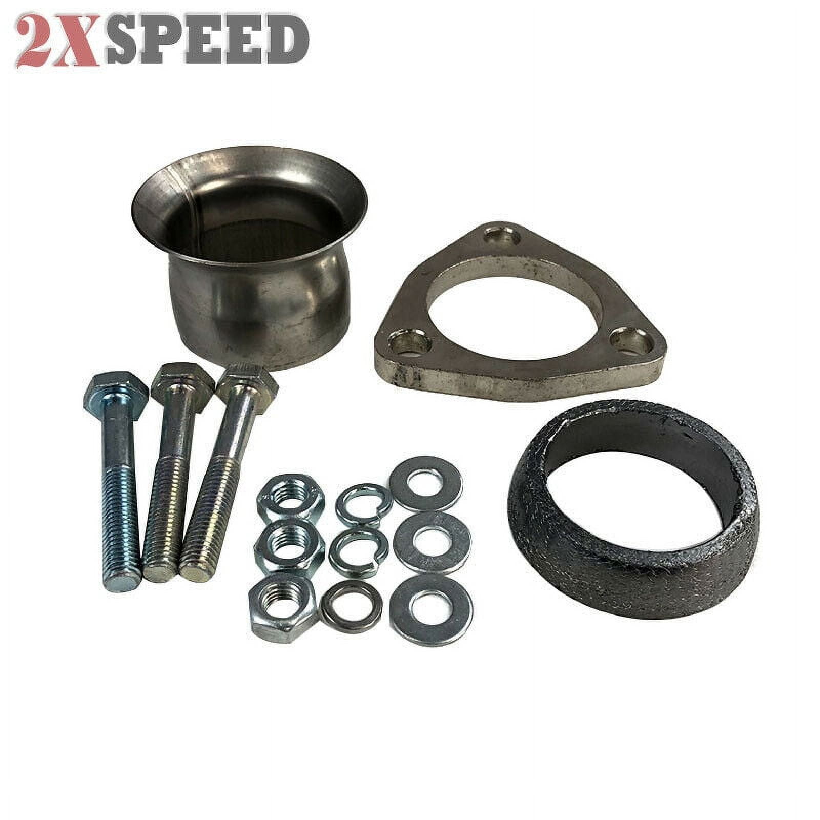 New 2 1/4" Semi-Direct Fit Exhaust Flared Y Pipe Triangle Flange Repair ...