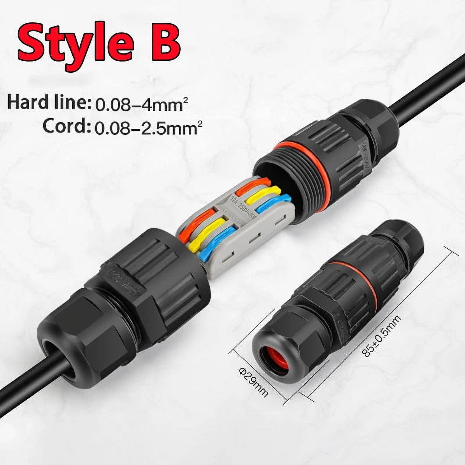 New 2/1PC IP68 Waterproof Joint Wire Quick Connection Connector 2/3 Pin ...