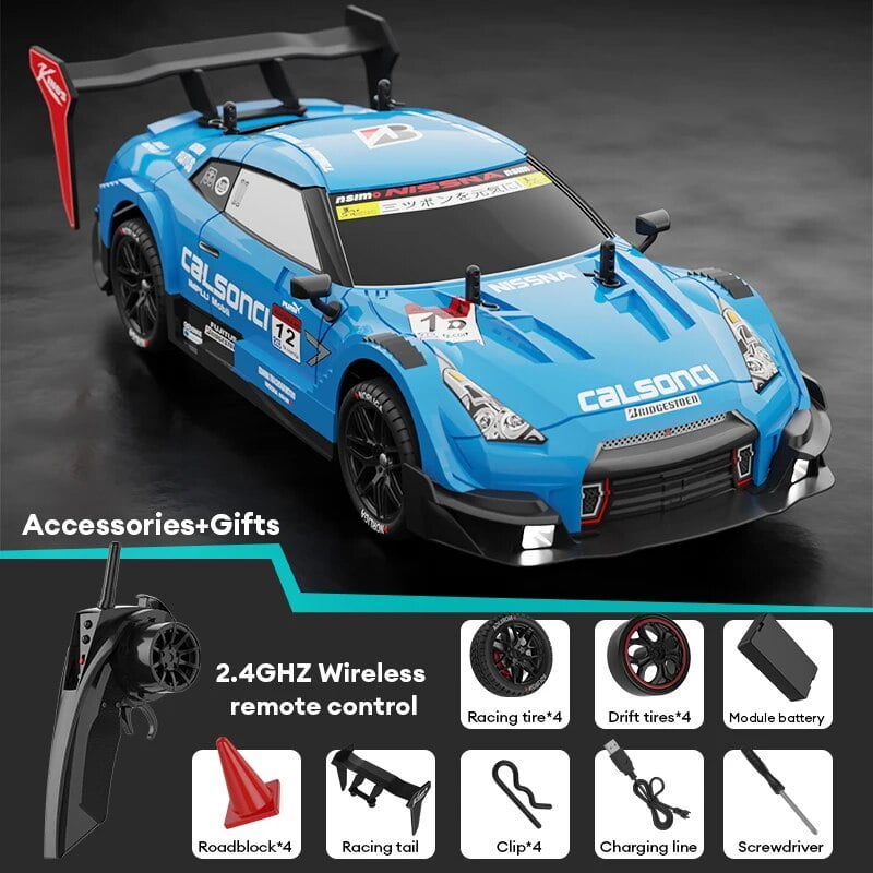 New 2.4G Rc Cars 4WD RC Drift Car Toy Remote Control GTR Model Soft ...