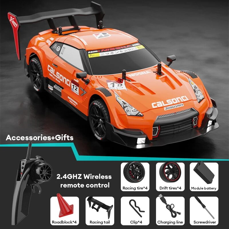 New 2.4G Rc Cars 4WD RC Drift Car Toy Remote Control GTR Model Soft ...
