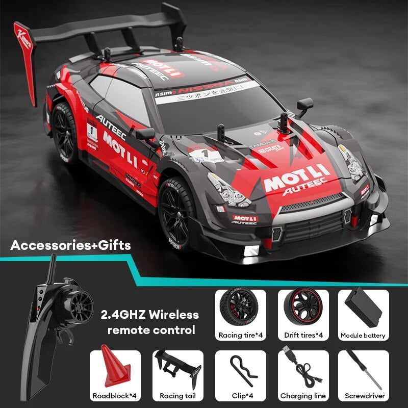 New 2.4G Rc Cars 4WD RC Drift Car Toy Remote Control GTR Model Soft ...