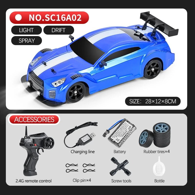 New 2.4G Rc Cars 4WD RC Drift Car Toy Remote Control GTR Model Soft ...