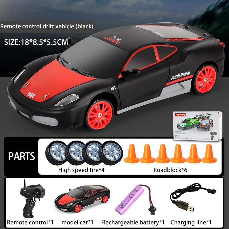New 2.4G Rc Cars 4WD RC Drift Car Toy Remote Control GTR Model Soft ...
