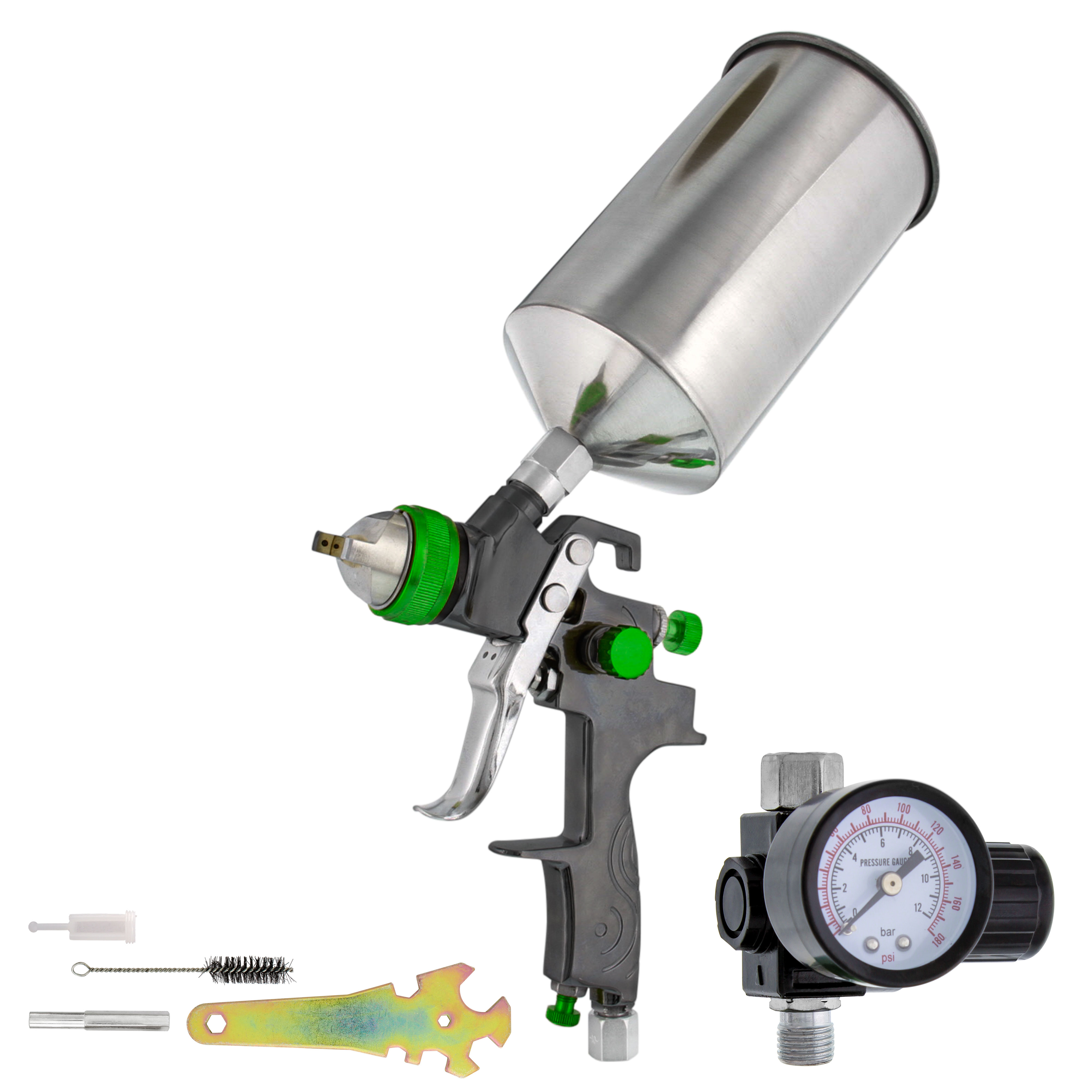 TCP Global Brand HVLP Spray Gun Set - 3 Sprayguns with Cups, Air ...
