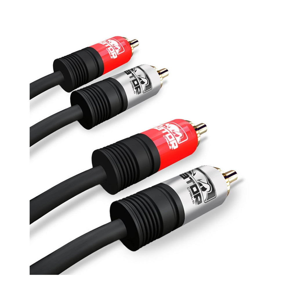 New 2 RCA to 2 RCA Male Stereo Audio Patch Coaxial Cable Cord L R Gold ...