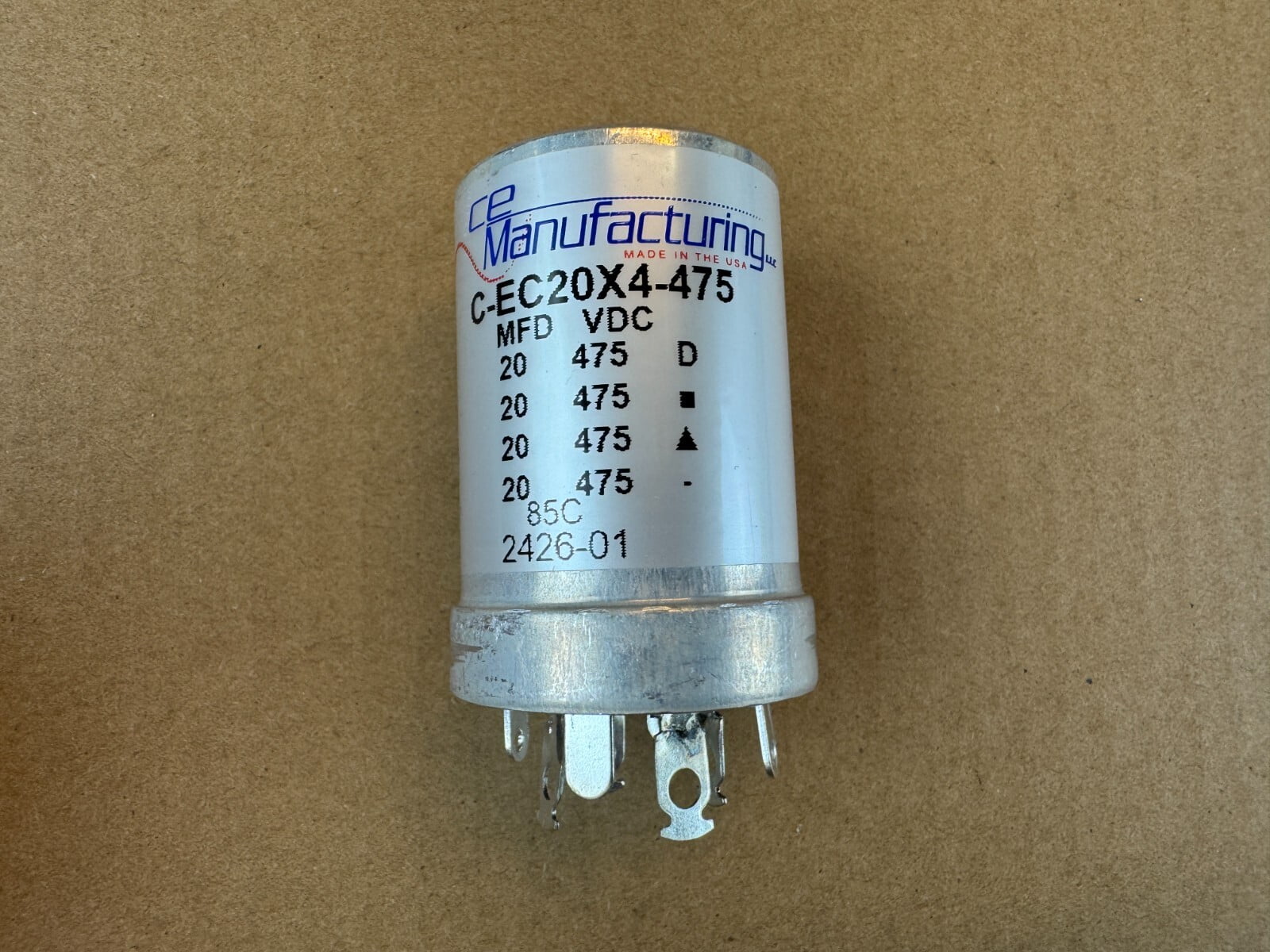 New 20/20/20/20 uf 475v Quad Can Capacitor Replacement Dynaco PAS ...