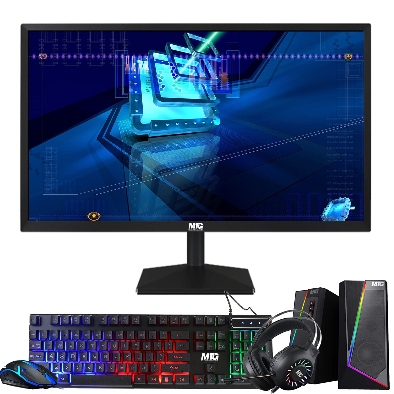 New 20 inch MTG Monitor with RGB Backlit Mechanical Wired Gaming ...
