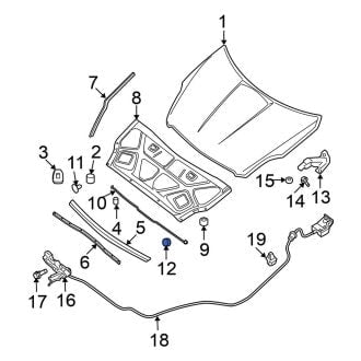 New 2007-2018 Fits Nissan Altima Hood Prop Rod Retainer, Part # 65722 ...