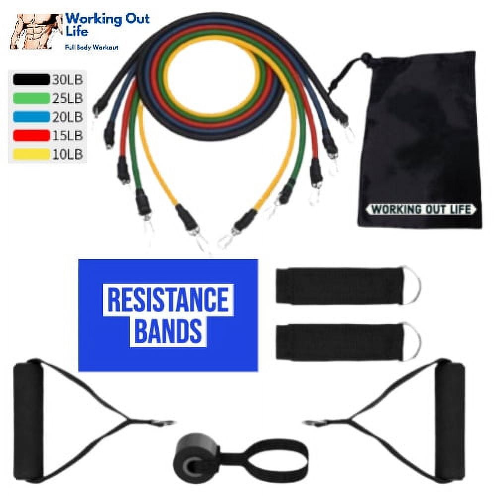 New 2024 Home Workout Resistance Bands Set - 11pcs Set 100LB Total ...