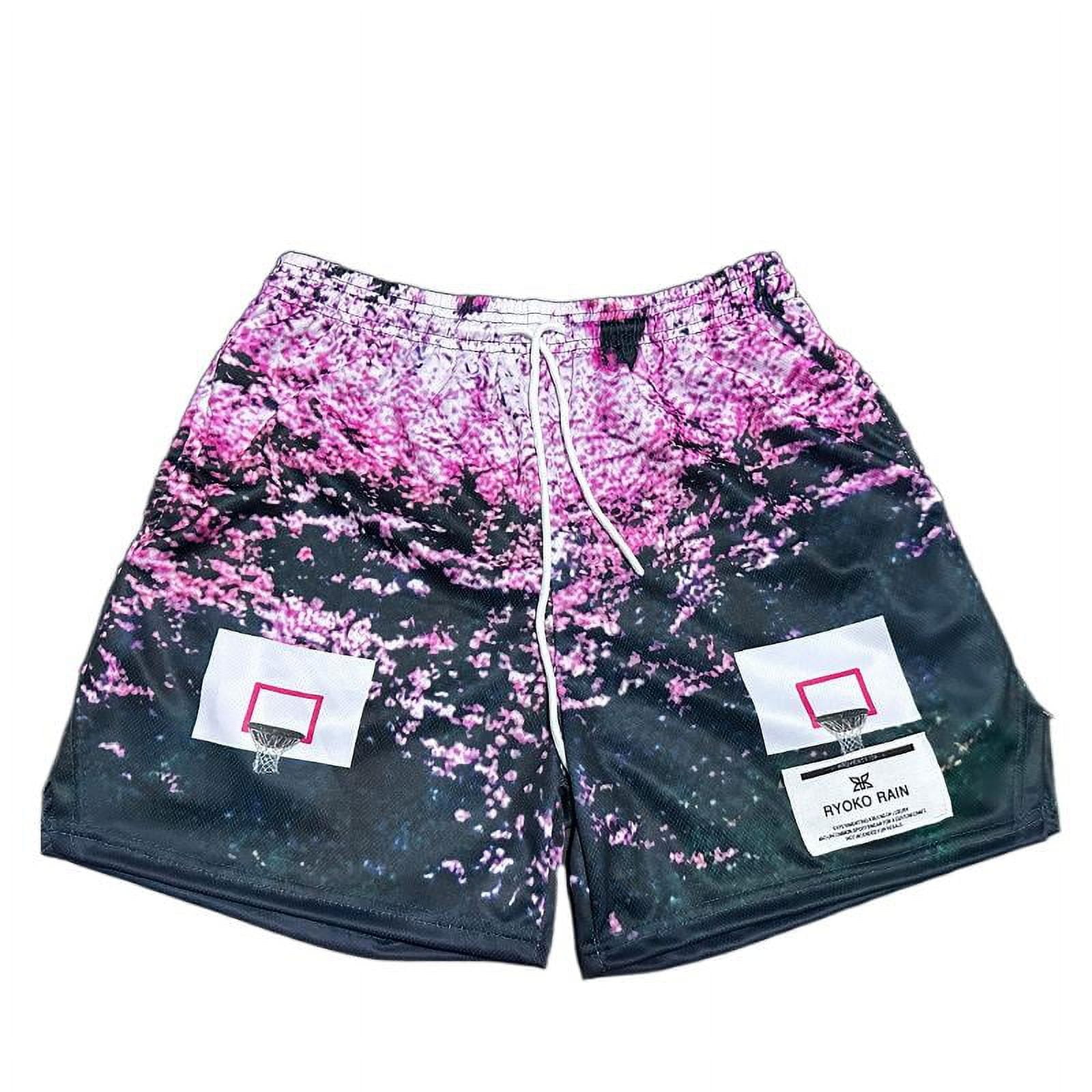 New 2024 trendy Rai cherry blossom style shorts for men and women with ...
