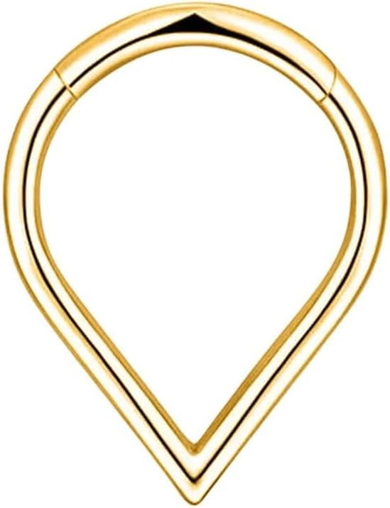 New 2025 Astm F136 G23 Titanium Heart Moon Teardrop Crescent Septum ...