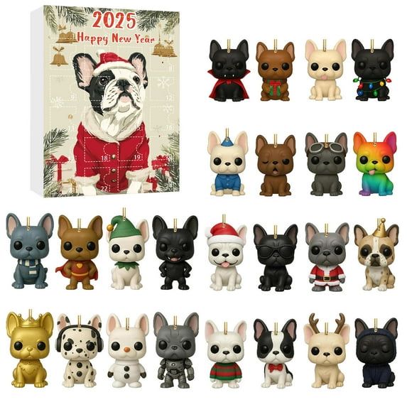 New 2025 French Bulldog Advent Calendar, 2025 Funny French Bulldog ...