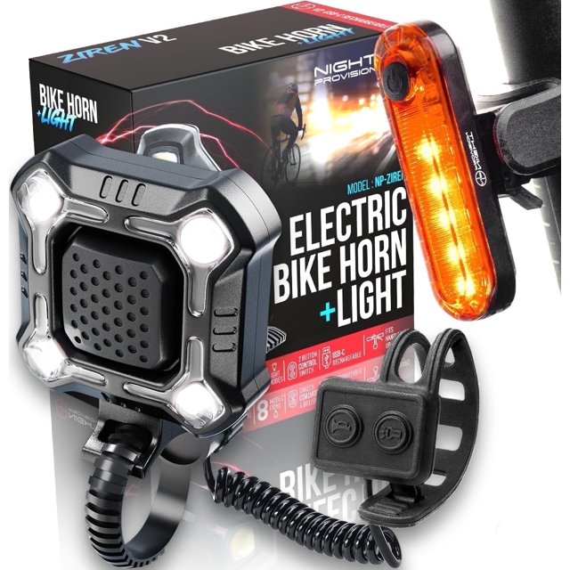 USB-C Bike Horn Siren & LED Light - Electric Horn w/ Switch - Walmart ...
