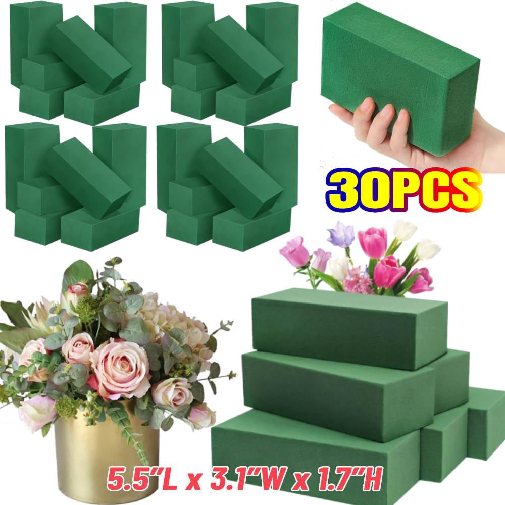 New 2026 30-Pack Floral Foam Blocks, Florist Green Foam for Flower ...