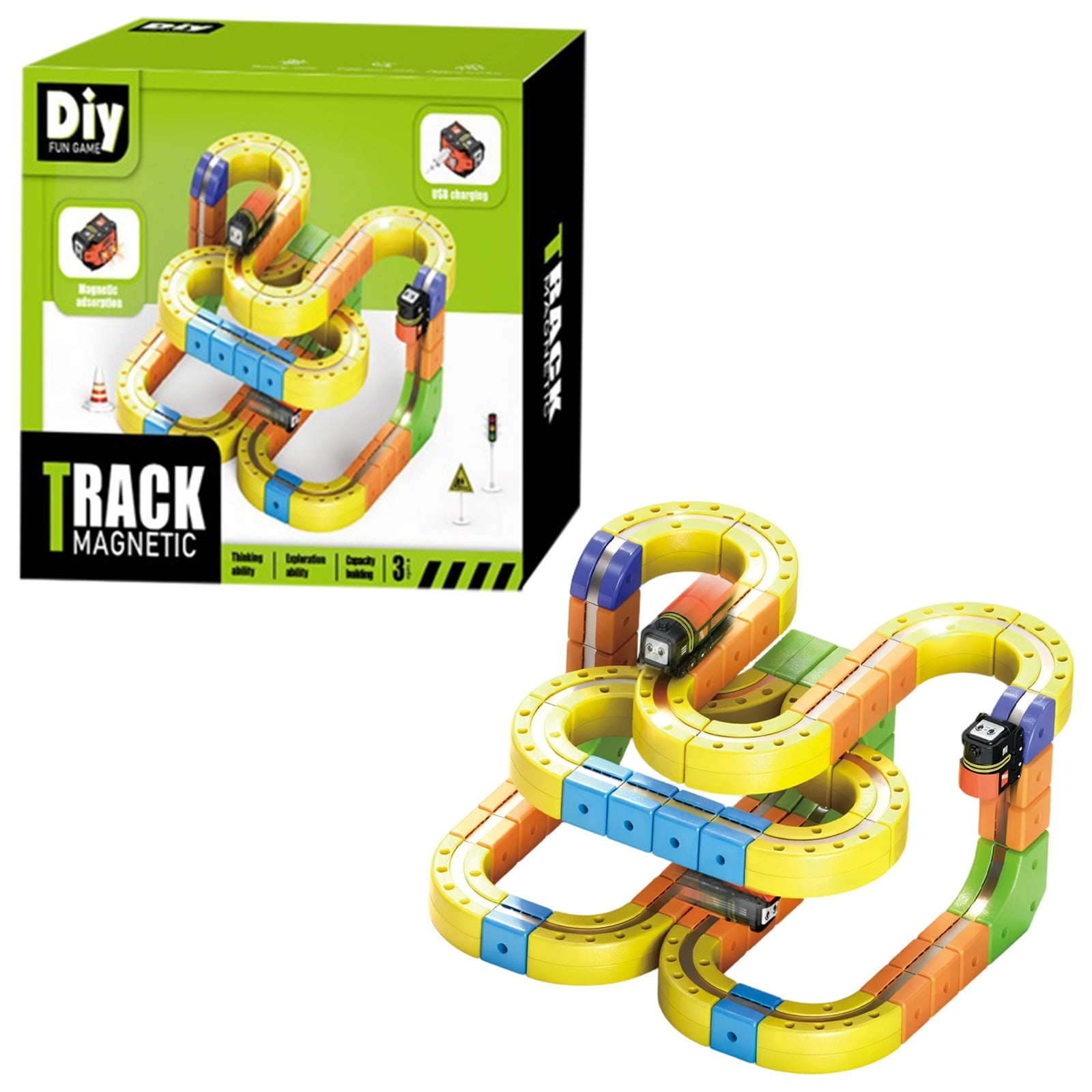 New 2026 Clickrail Set Flexible Race Track with Tracks Building with ...