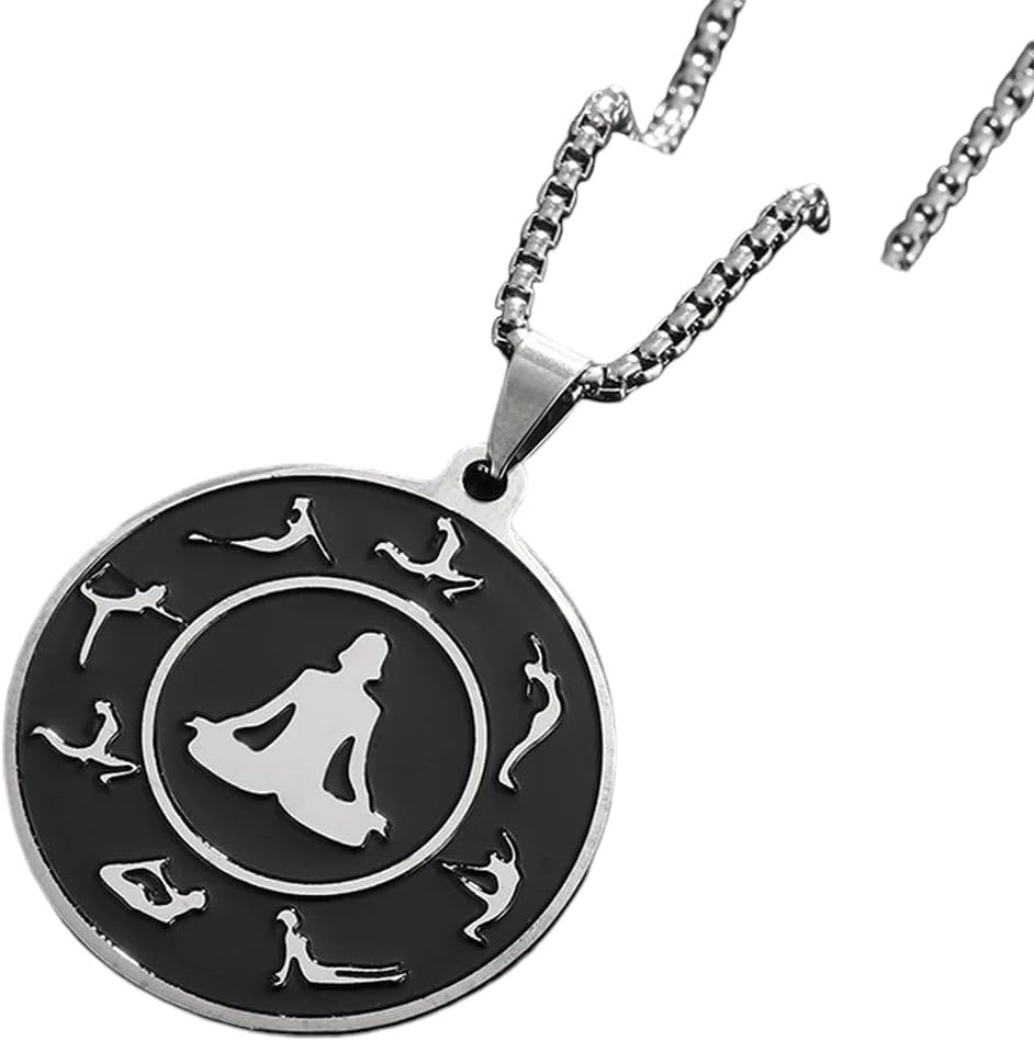 New 2026 Unisex Stainless Steel Zen Om Yoga Meditation Chart Pendant ...