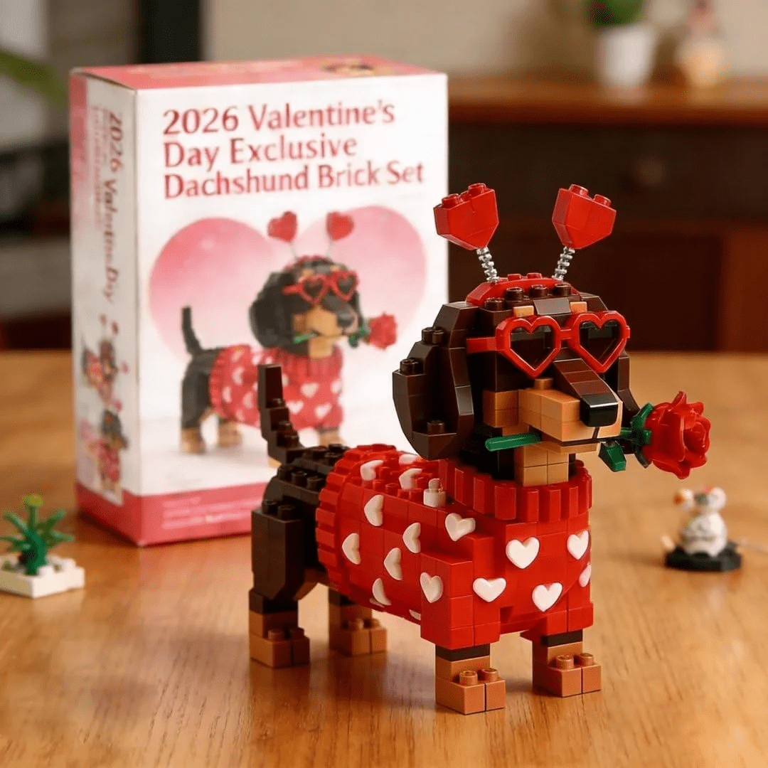 New 2026 Valentine’s Day Exclusive Dachshund Brick Set - Valentine's ...