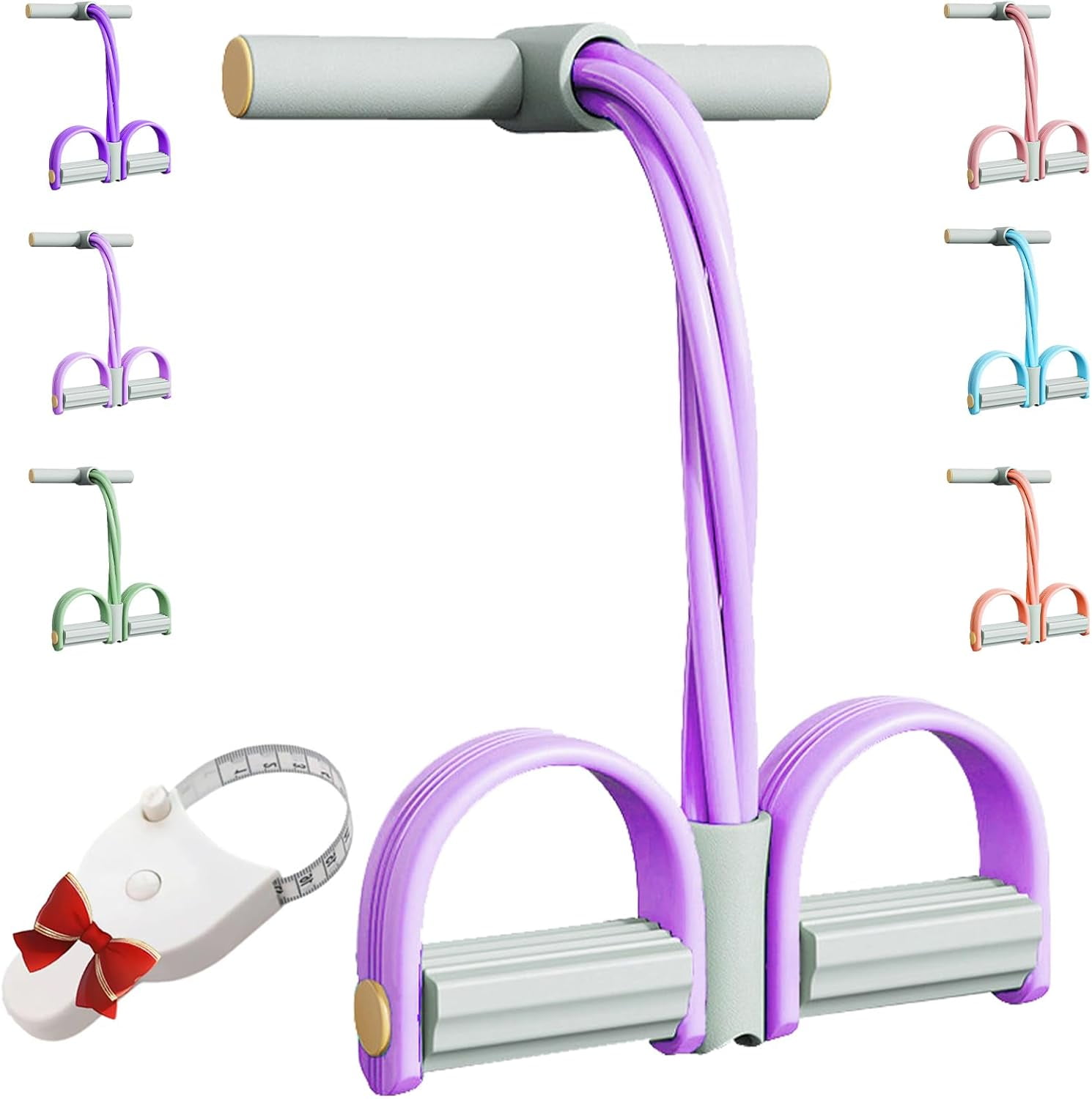 New 21 Fitness Resistance Bands-4 Tube Pedal Ankle Puller for Women Men ...