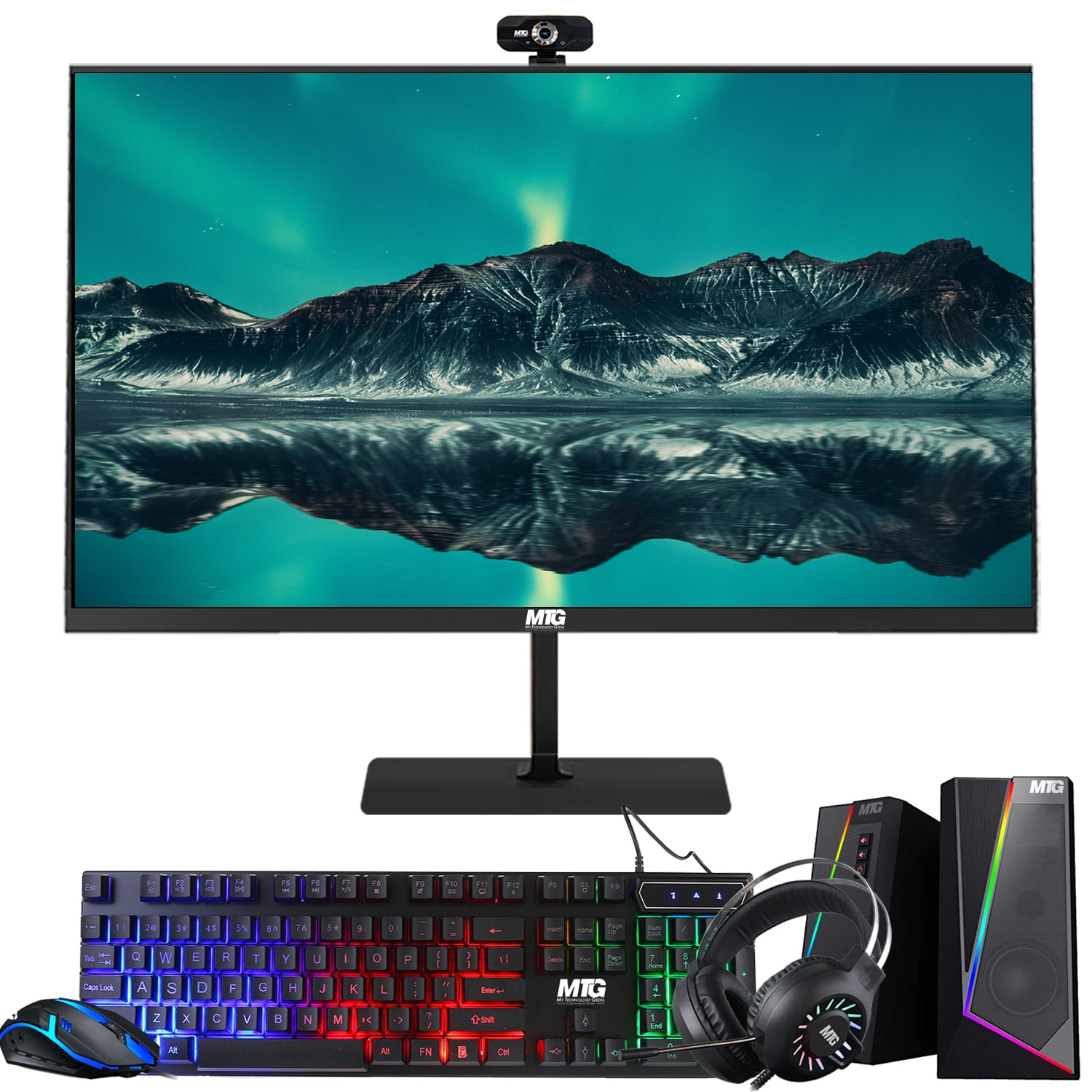 New 24 inch MTG Monitor with RGB Backlit Mechanical Wired Gaming ...