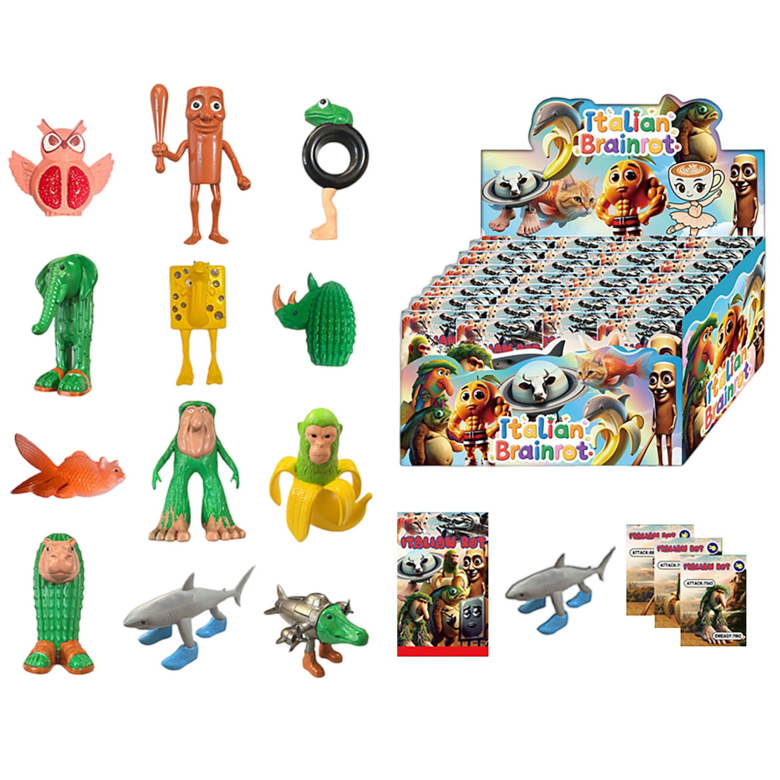 New 24PCS Italian Brainrot Toys Action Figures Set, Italian Brainrot ...