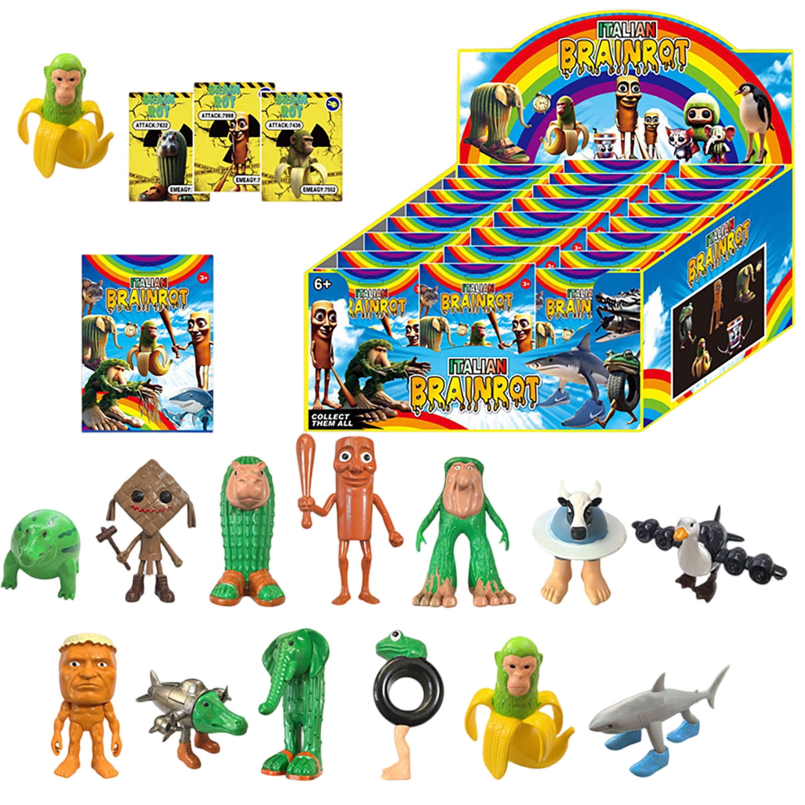 New 24PCS Italian Brainrot Toys Action Figures Set, Italian Brainrot ...
