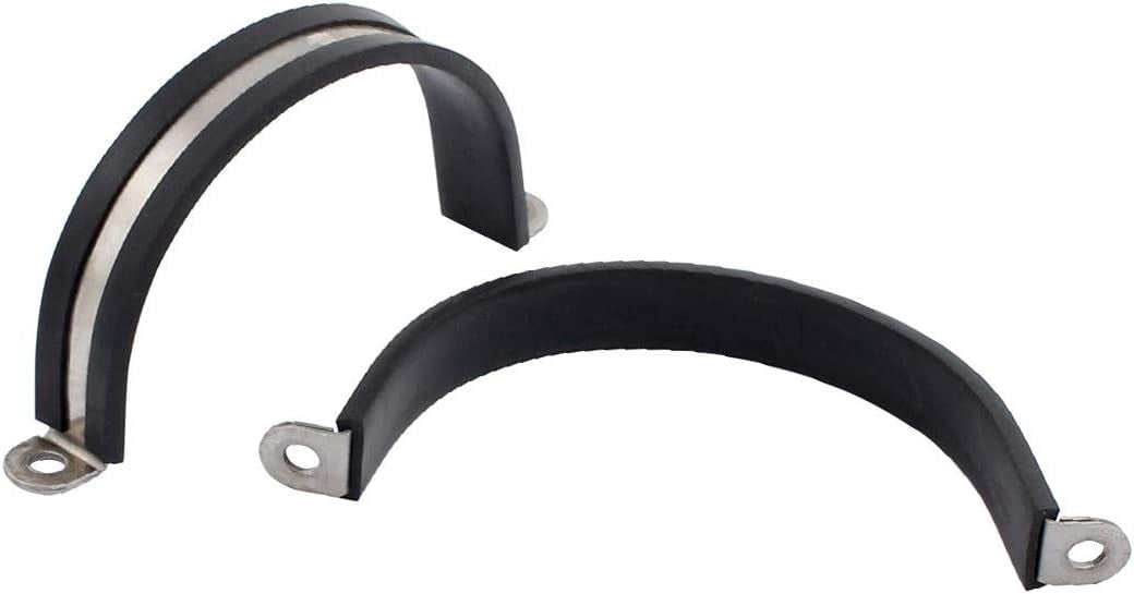 New 2Pcs 75mm Featured Dia Rubber Lined Reliable Efficacy U Shaped ...