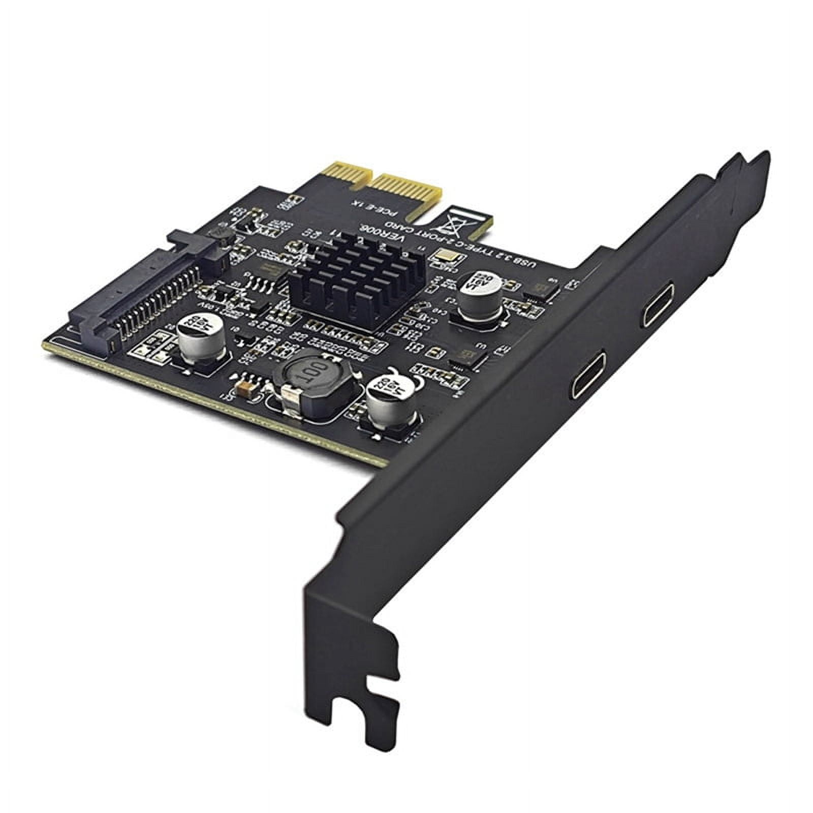 New 2Port TYPE-C PCIE Card PCI Express 3.0 X1 to Dual USB-C Expansion ...