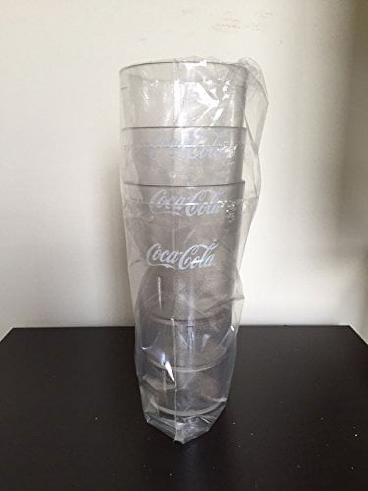 New (3) Coke Coca Cola Restaurant Clear Plastic Tumblers Cups 24 oz ...