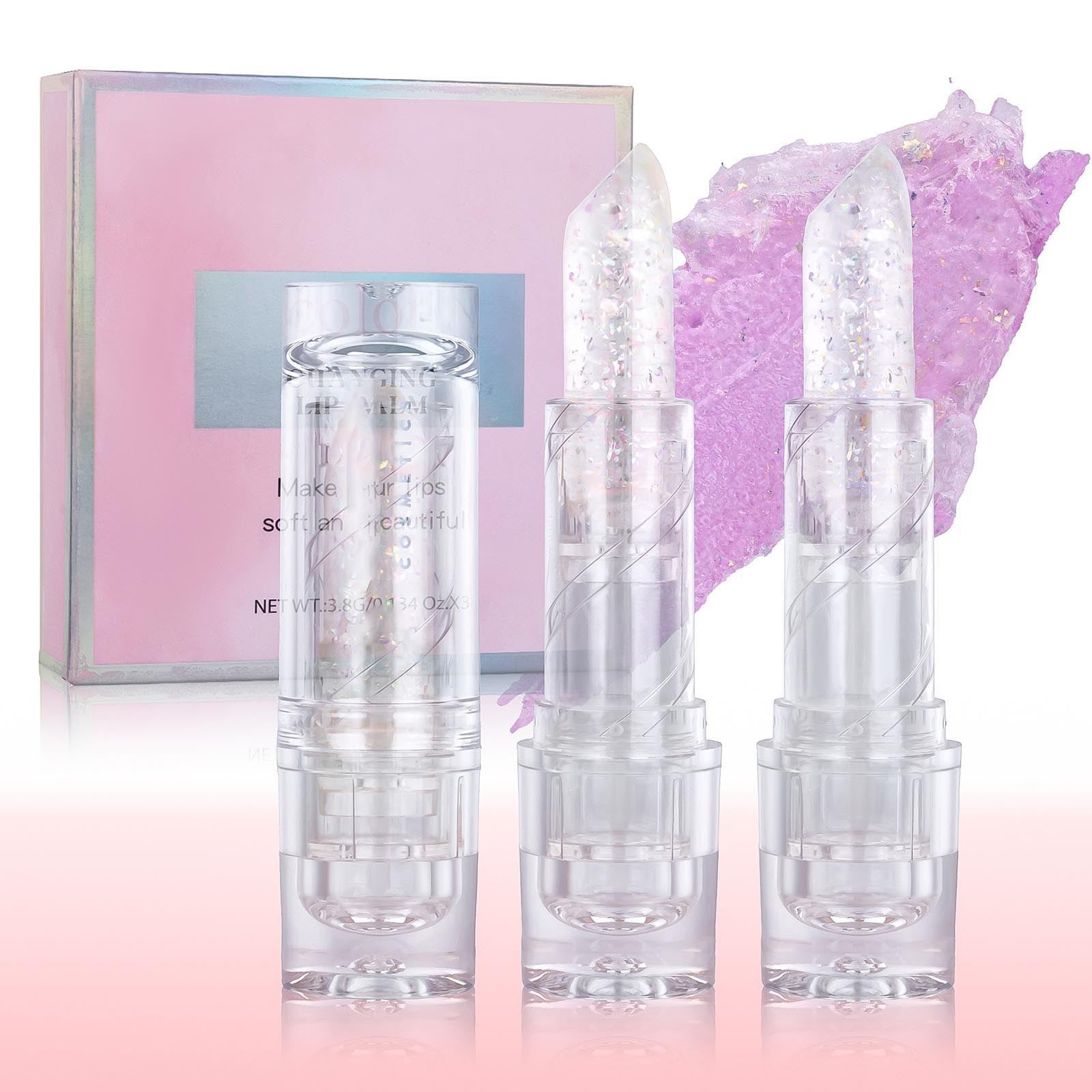 New！ 3 Pack Color Temperature Change Lipstick Set Flash Anti Drying and ...