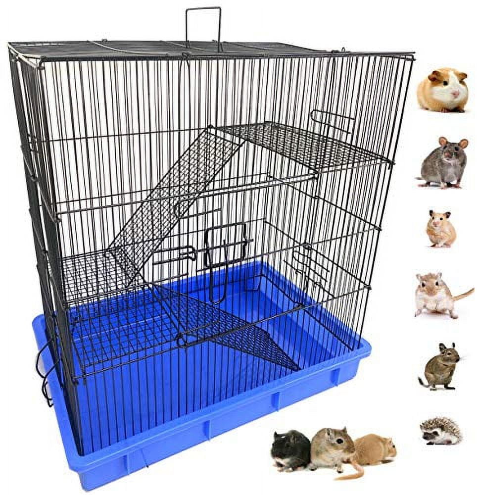 New 3 Story Hamster Rat Mice Mouse Guinea Pig Degu Animal Cage (Black) - Walmart.com