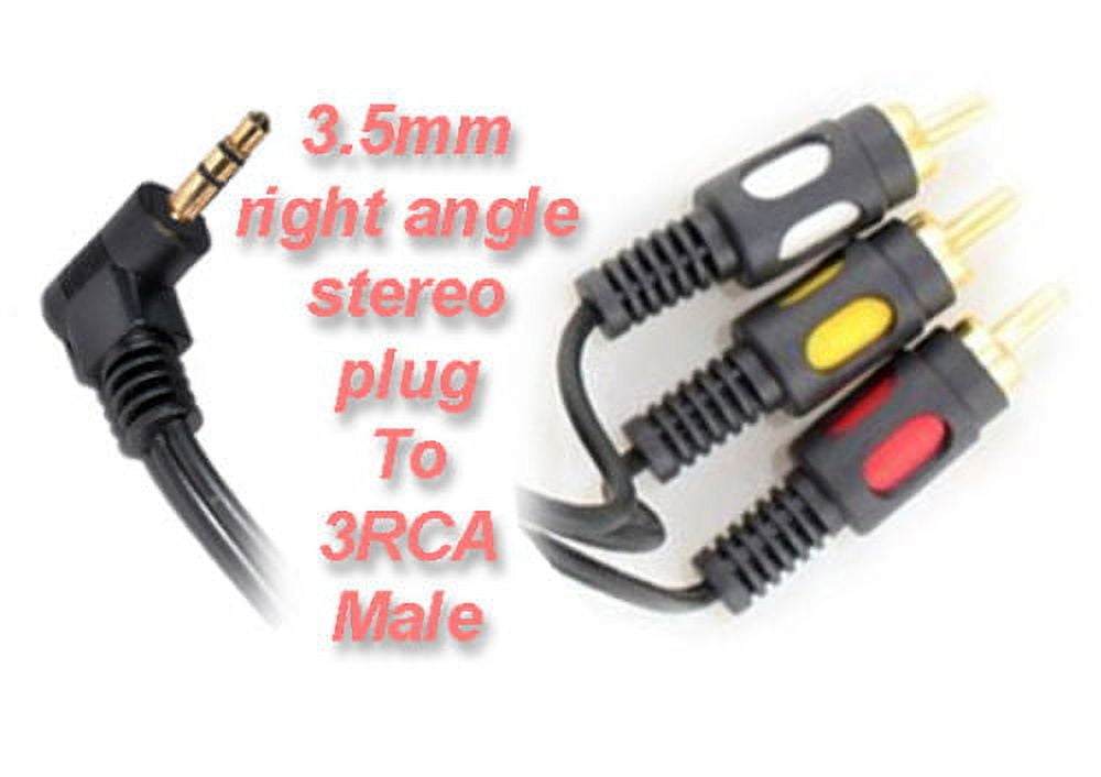 New 302874 Stereo Plug To 3 Rca Plugs 6Ft (12-Pack) Audio Video ...