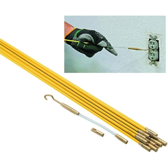 New 33 Ft. x 3/16 in. Brass Connectors Fiberglass Wire Run Kit Running ...