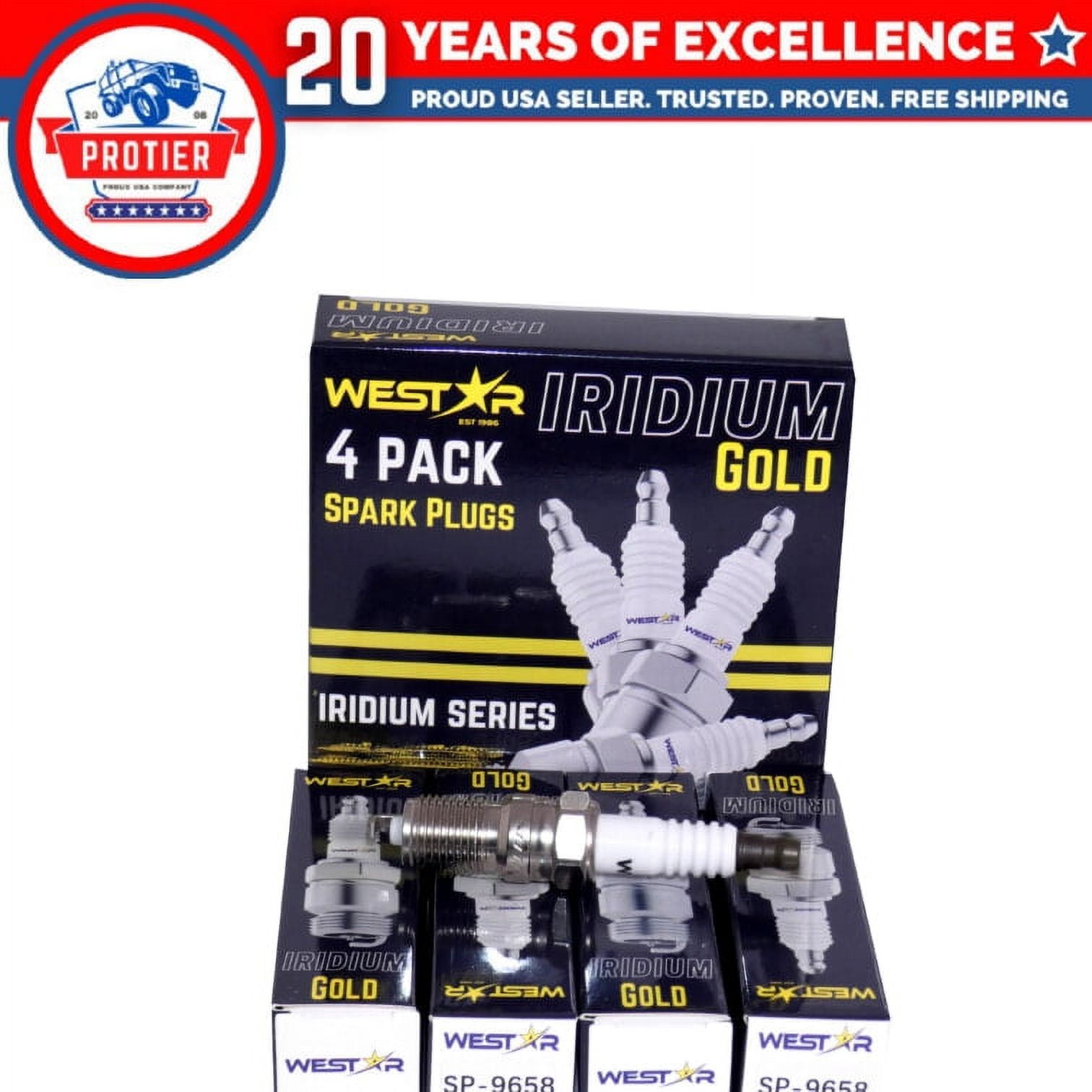 New 3403 IRIDIUM Spark Plug Kit Set of 4 fit Century Regal Astro Blazer ...