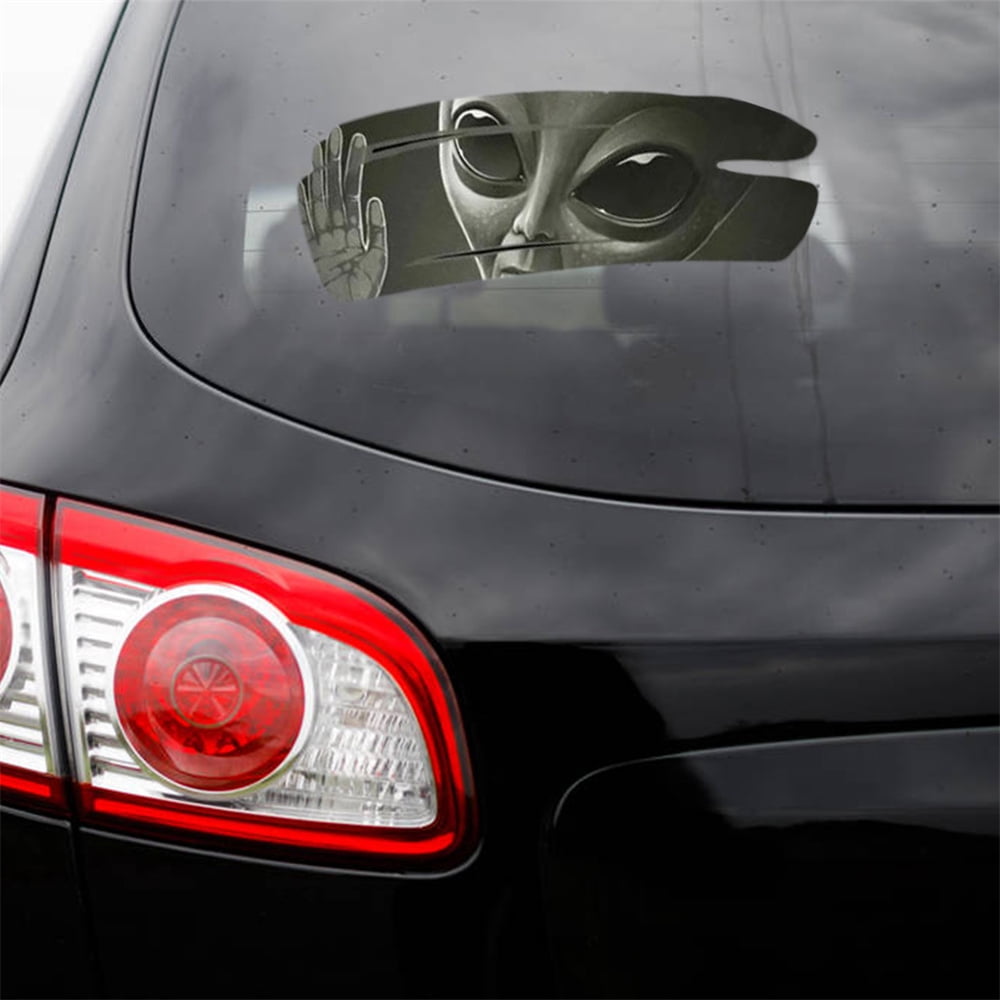 New 3D Alien Glimpse Car Window Decal Sticker Decoration Self-Adhesive ...
