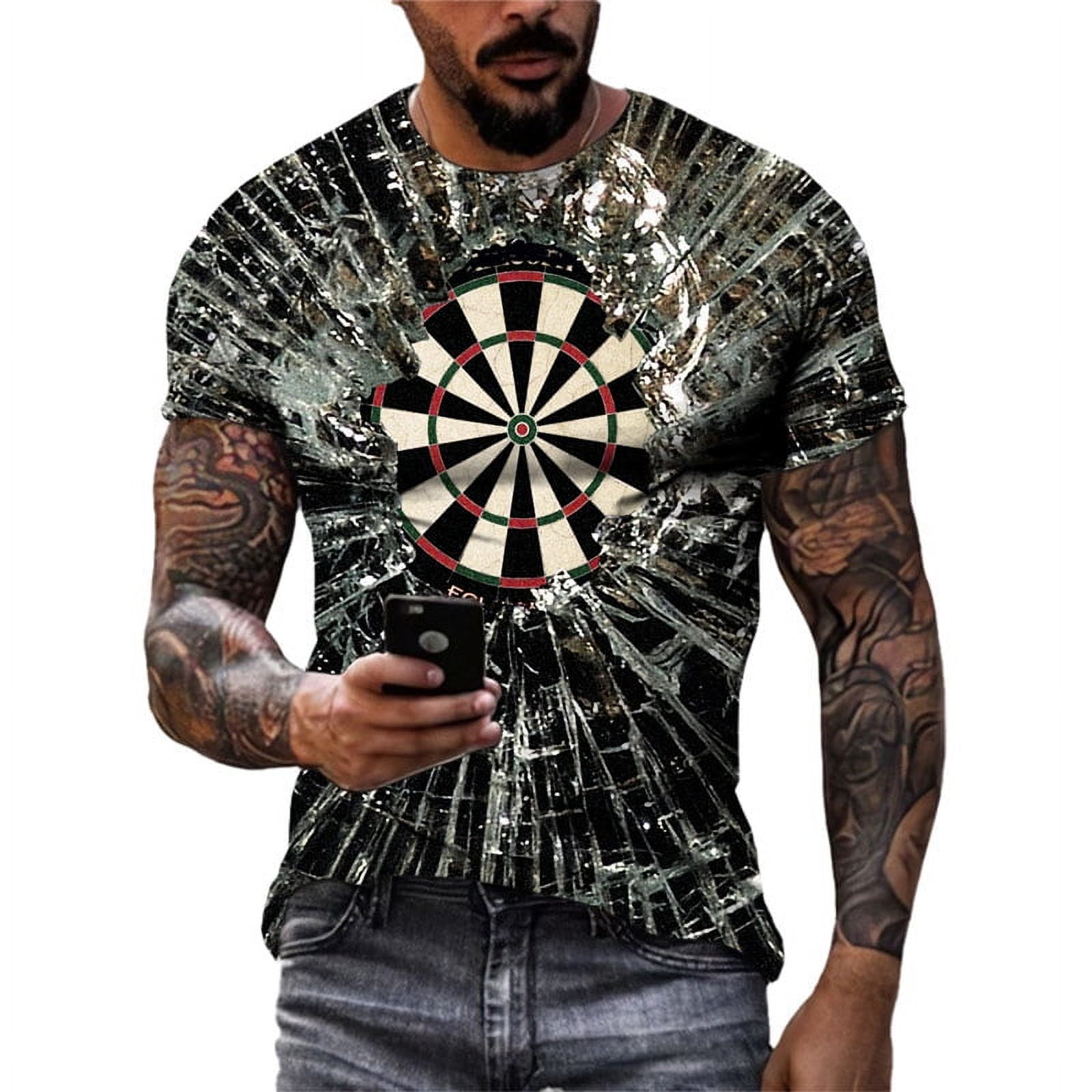 New 3D Cool Darts Game graphic t shirts Summer Fashion Men Personality ...