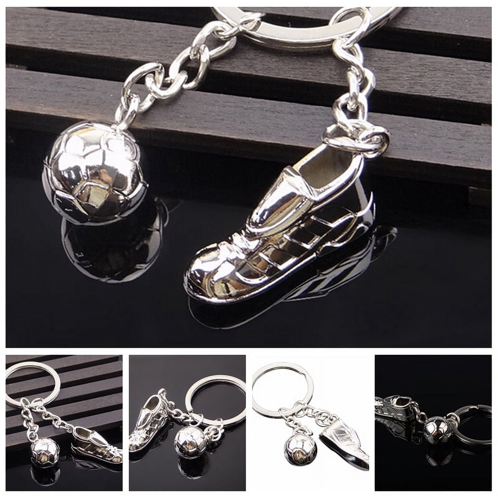 New 3D Cute Metal Ring Key Chain Keyfob Cool Soccer Shoe Lovely ...